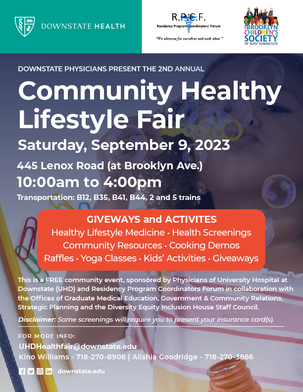 Community Healthy Lifestyle Fair | Community Health & Wellness | SUNY ...